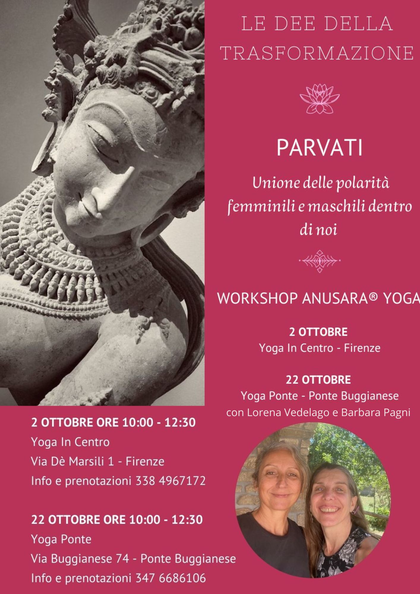 Workshop Anusara Yoga: The goddesses of transformation - Parvati Devi ...